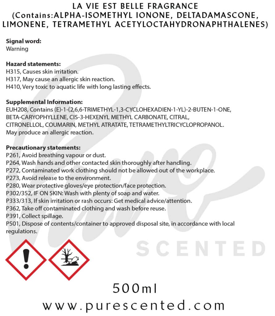 La Ve Bell Fragrance Oil - Pure Scented