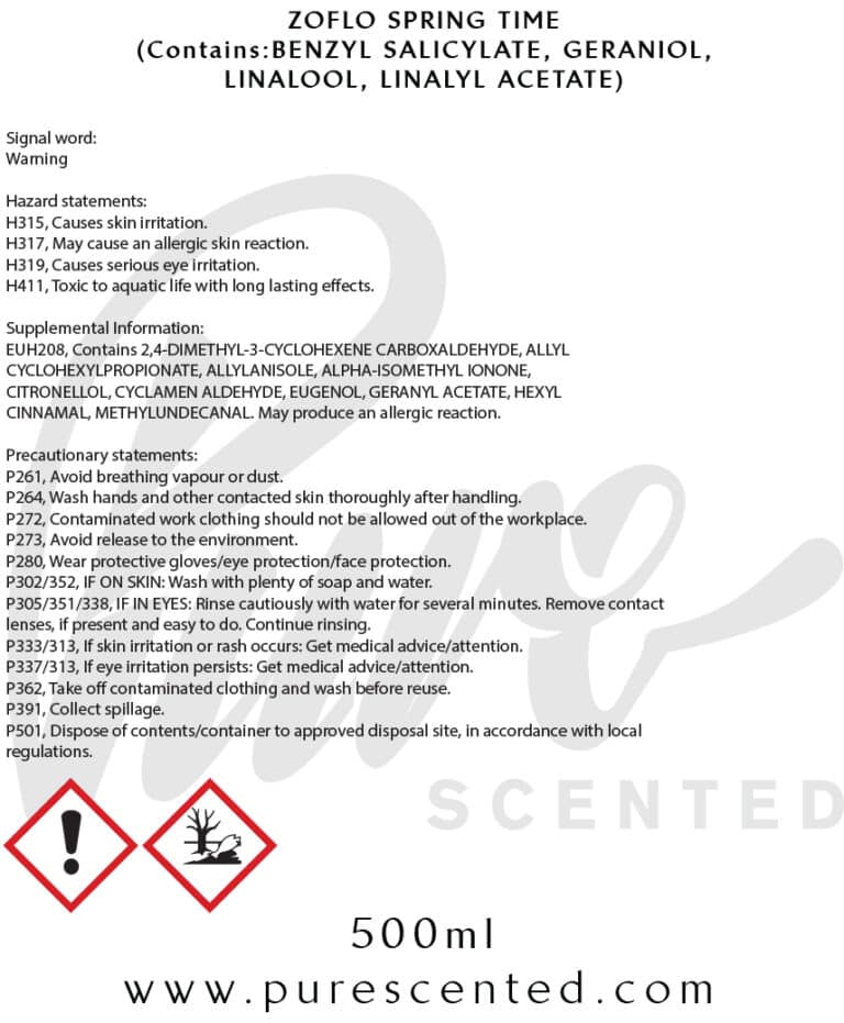 Zoflo Spring Time Fragrance Oil - Pure Scented