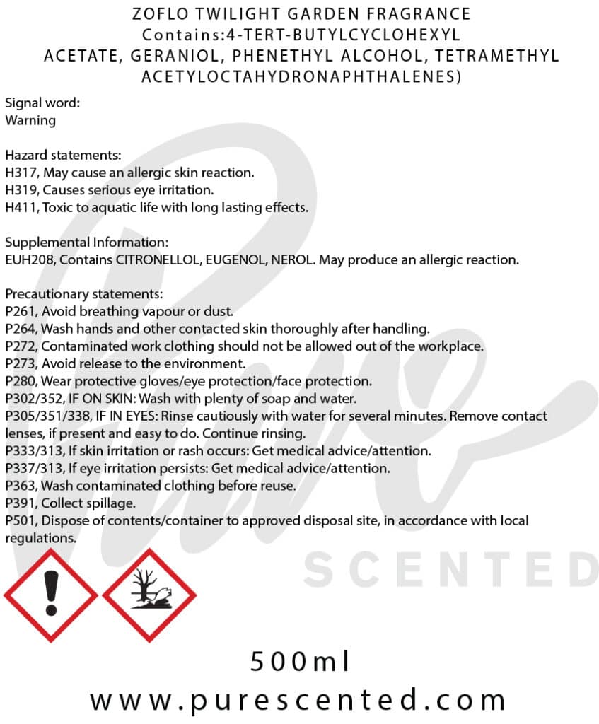 Zoflo Twilight Garden Fragrance Oil - Pure Scented