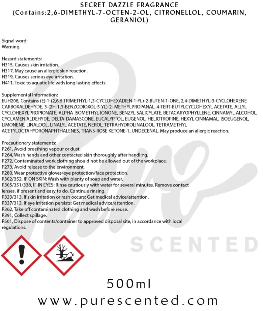 Secret Dazzle Fragrance Oil - Pure Scented