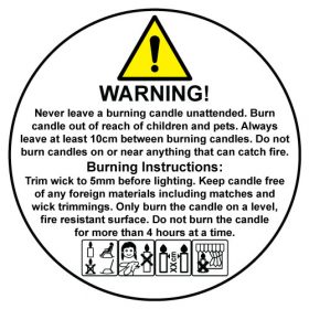 Candle Safety Label
