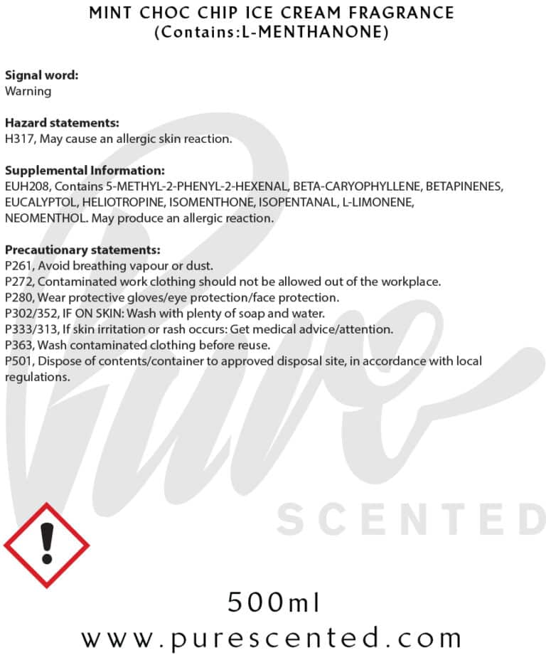 Mint Choc Chip Ice Cream Fragrance Oil - Pure Scented