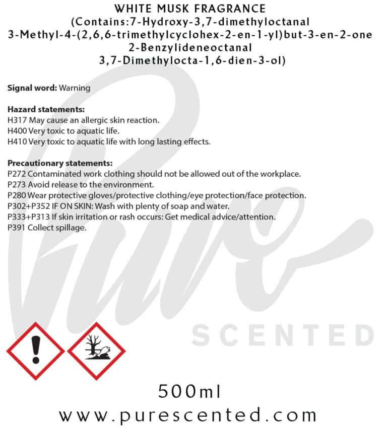 White Musk Fragrance Oil - Pure Scented