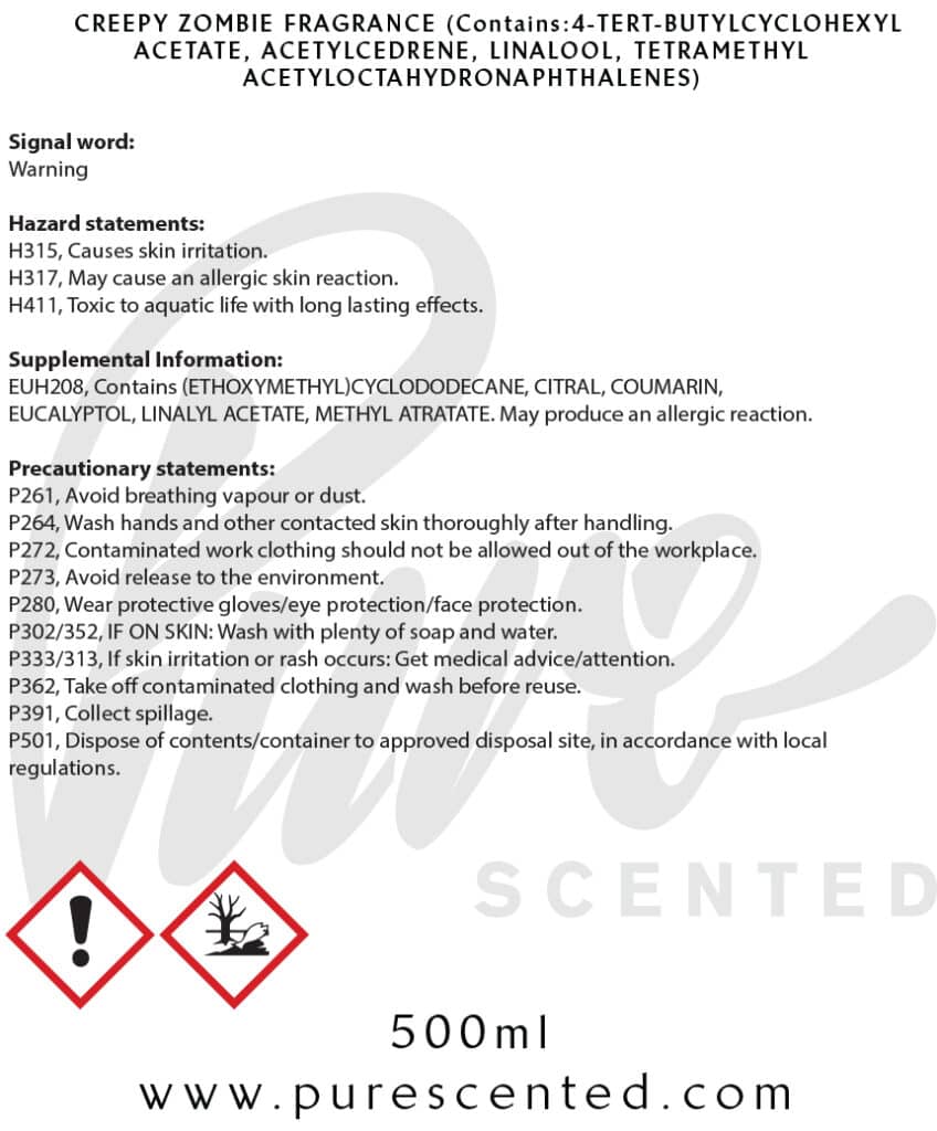 Creepy Zombie Fragrance Oil - Pure Scented