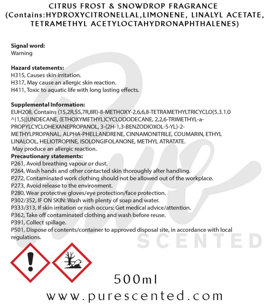 Citrus Frost & Snowdrop Fragrance Oil