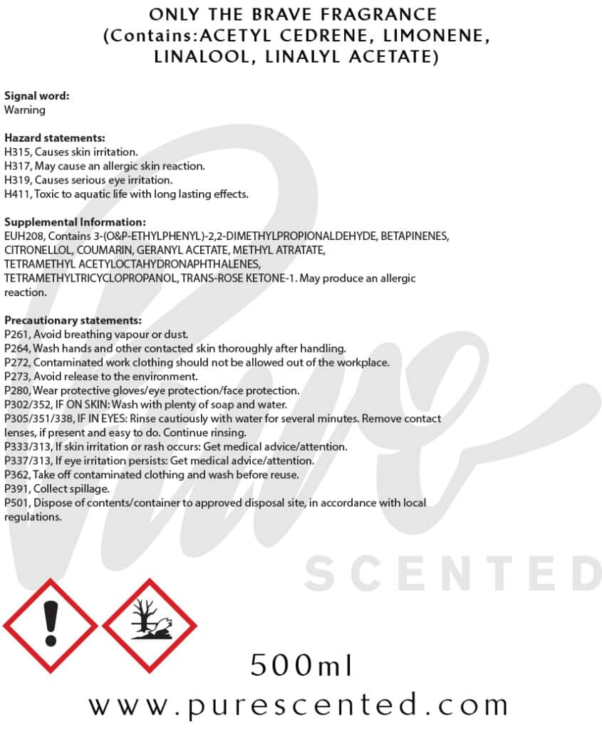 Brave Cedar Fragrance Oil - Pure Scented